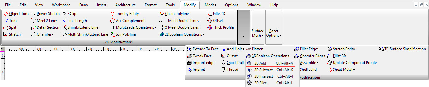 3D Add - TurboCAD 2018 User Guide